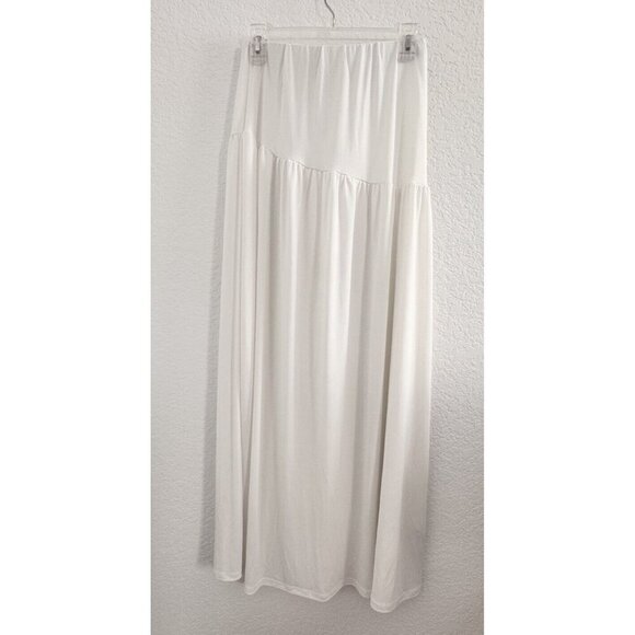 Na-Kd | Skirts | Nakd Womens Maxi Skirt Size S White Onetiered Stretchy ...